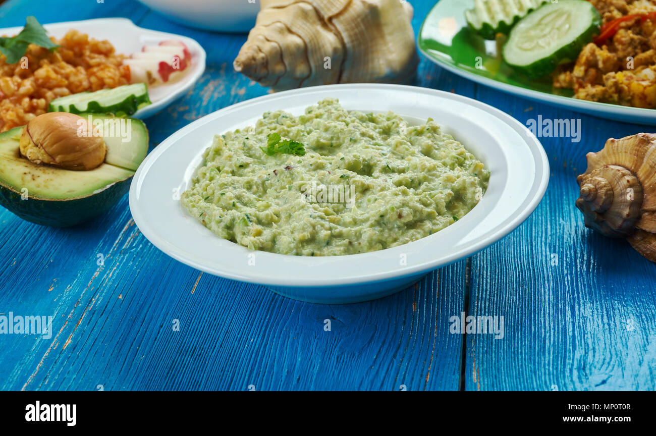 Mexican cuisine , Avocado Salsa Verde, Traditional assorted Aztecs ...