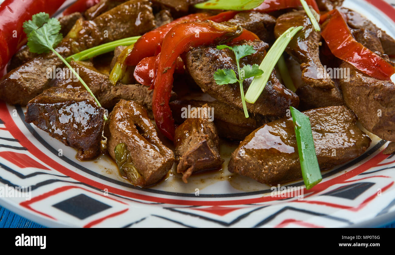 Mutton kidney roasted, Dungan cuisine Stock Photo - Alamy
