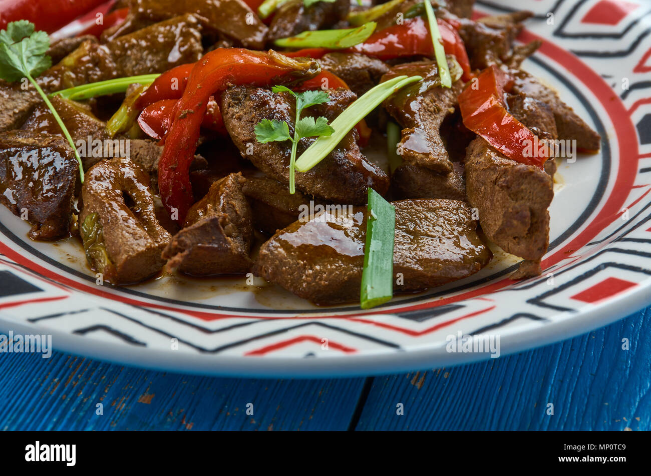 Mutton kidney roasted, Dungan cuisine Stock Photo - Alamy