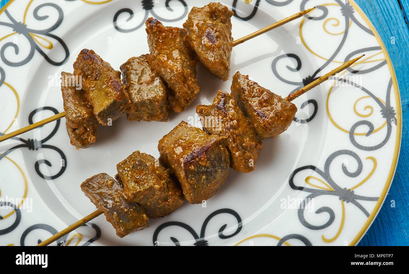 Beef liver kebab hi-res stock photography and images - Alamy