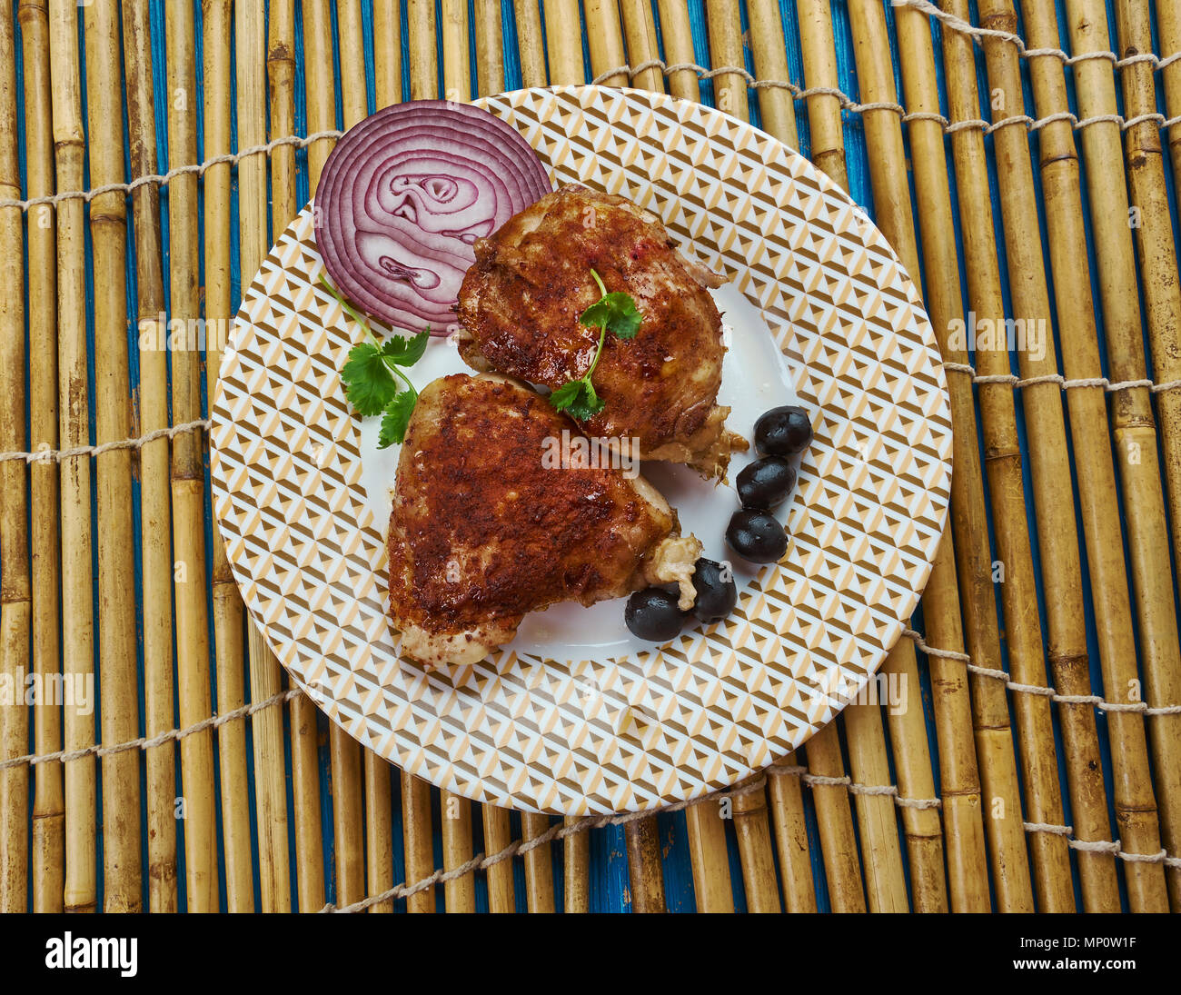 Frango Assado - Brazilian dish, fry chicken , close up Stock Photo - Alamy