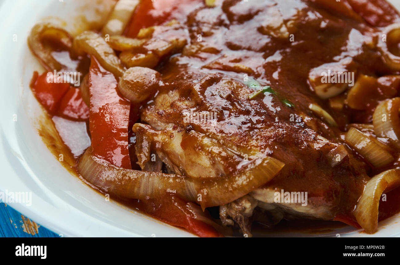 African chicken Style of Macao , close up Stock Photo - Alamy