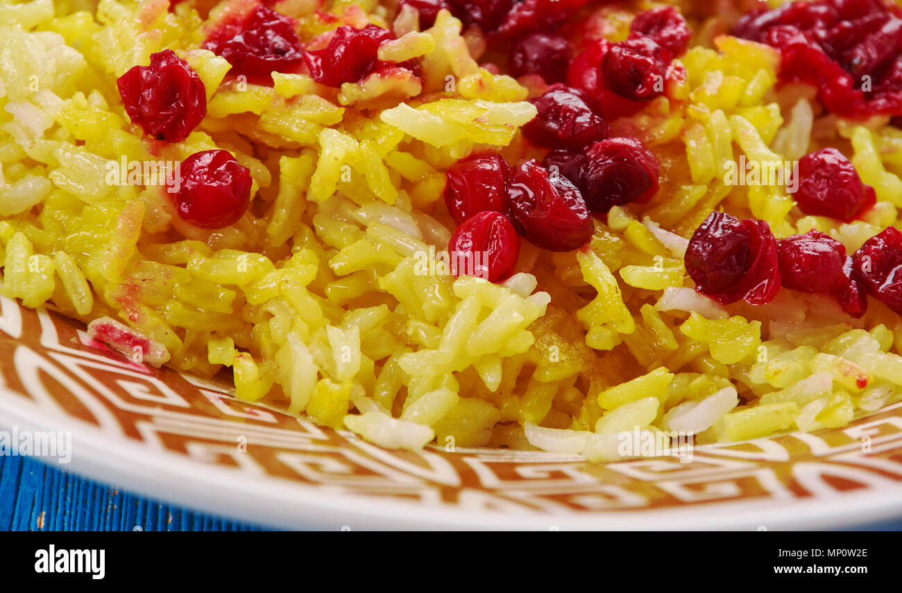 Persian Cranberry Rice Pilaf , made with basmati rice, cranberries, and ...