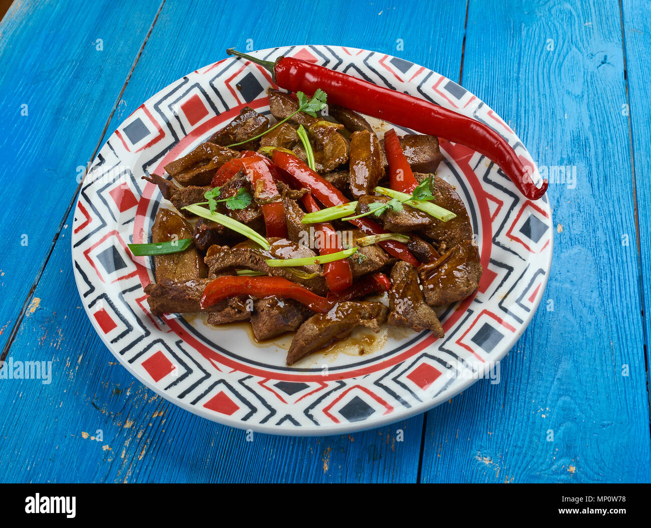 Mutton kidney roasted, Dungan cuisine Stock Photo - Alamy