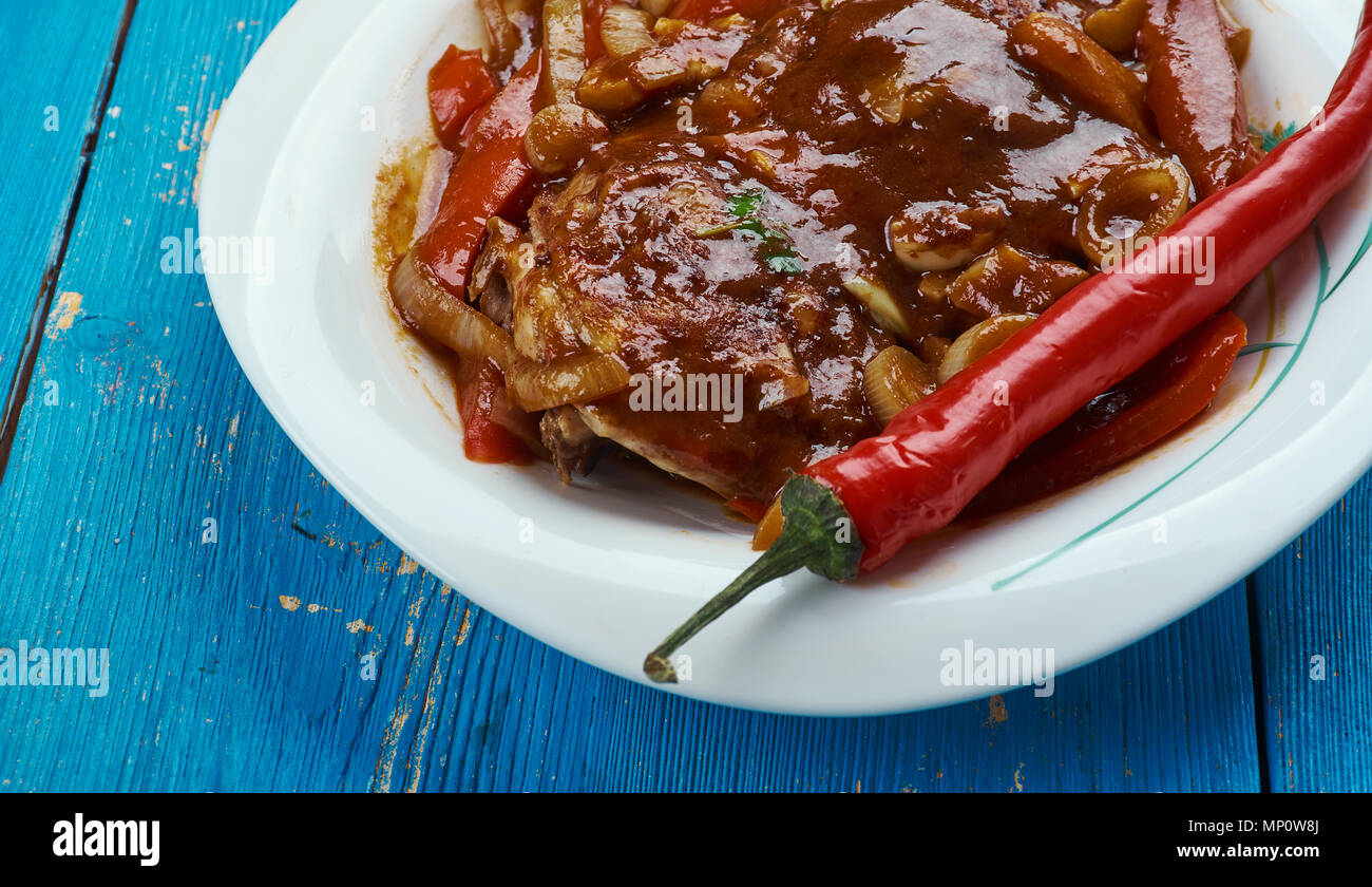 African chicken Style of Macao , close up Stock Photo - Alamy