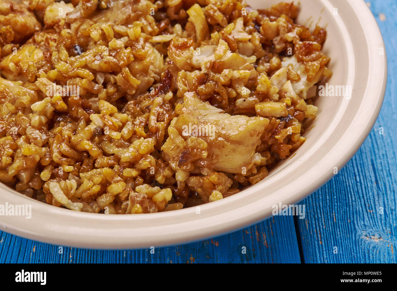 Croatian-style cuttlefish risotto, Risotto made with cuttlefish or ...