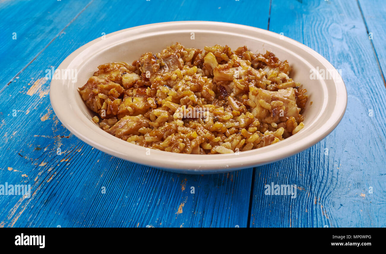 Croatian-style cuttlefish risotto, Risotto made with cuttlefish or ...