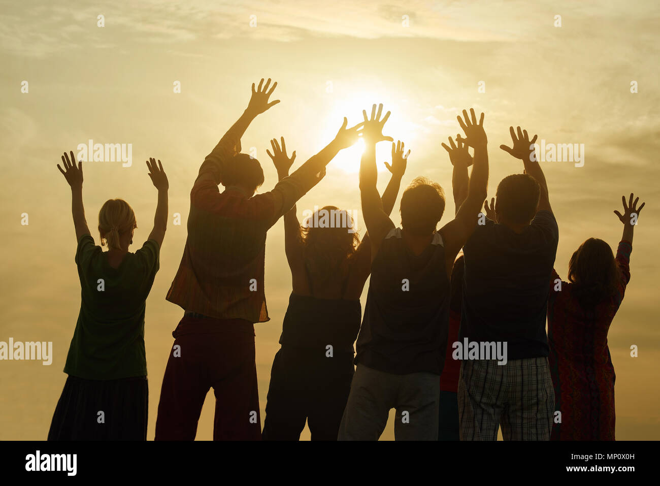 Kids at sunrise hi-res stock photography and images - Alamy