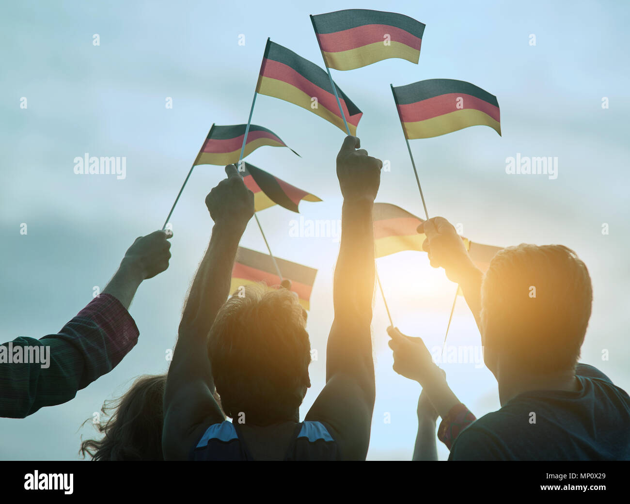 German flags gathering Stock Photo - Alamy