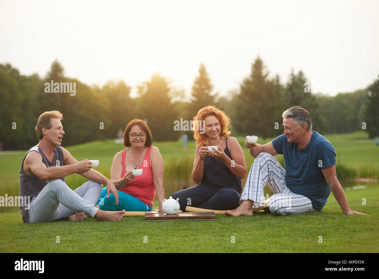 People having tea hi-res stock photography and images - Alamy