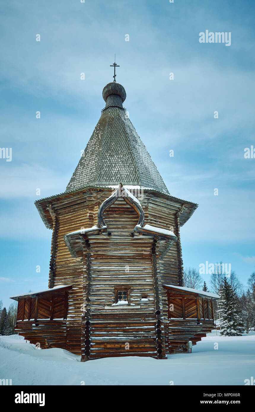 Russian Traditional wooden architecture - church, Malye Karely village ...