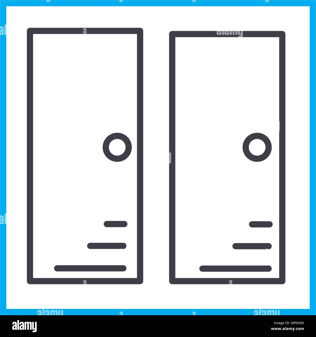 Cupboard linear icon concept. Cupboard line vector sign, symbol ...