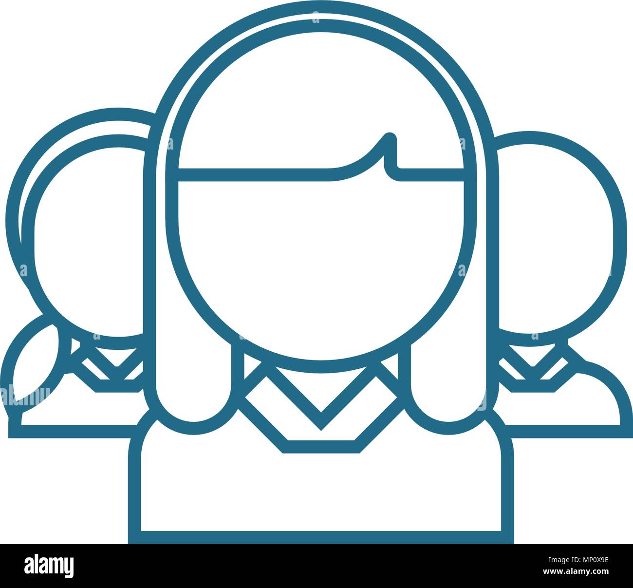 Customer image linear icon concept. Customer image line vector sign ...