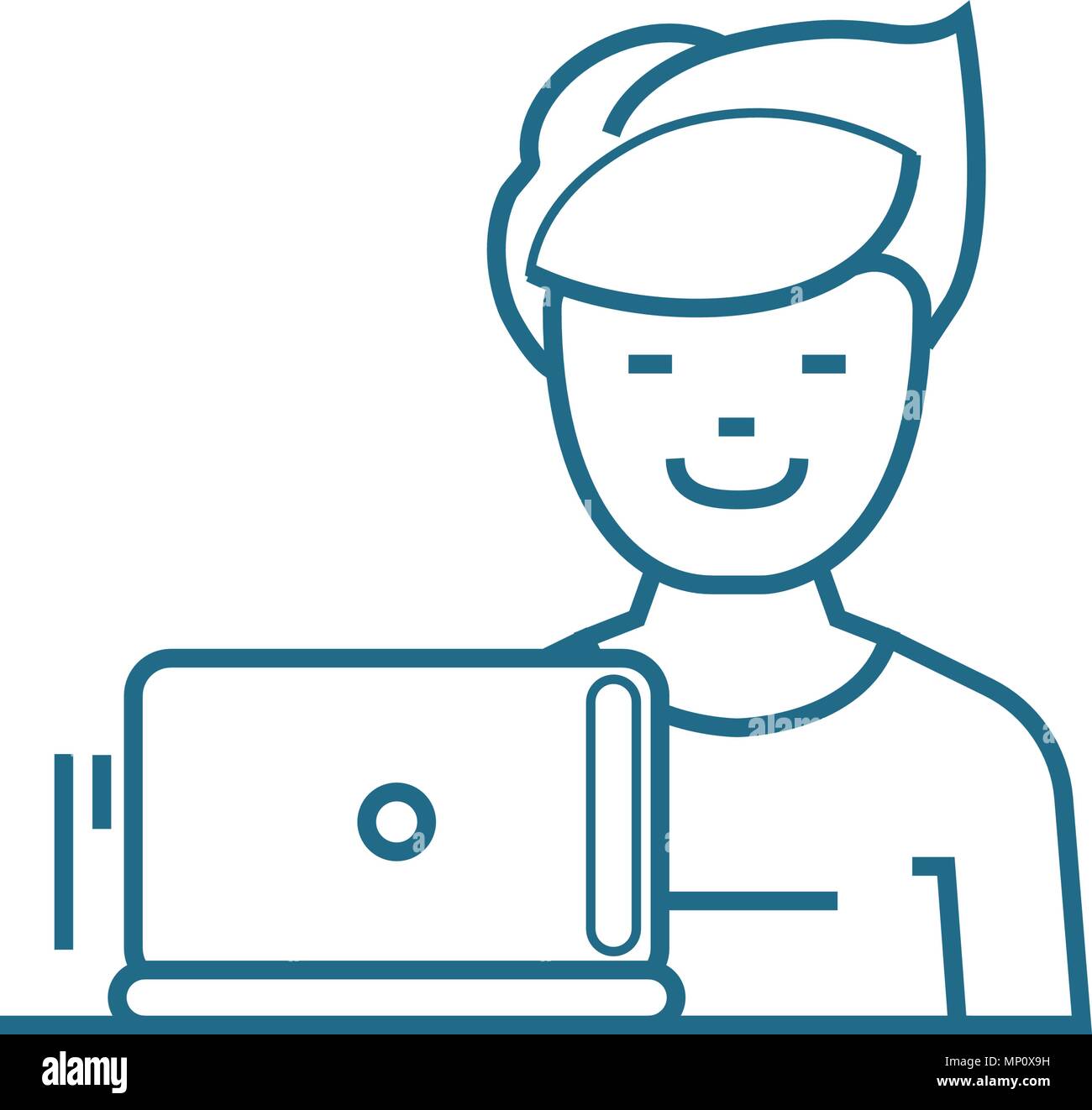 Customer loyalty linear icon concept. Customer loyalty line vector sign ...