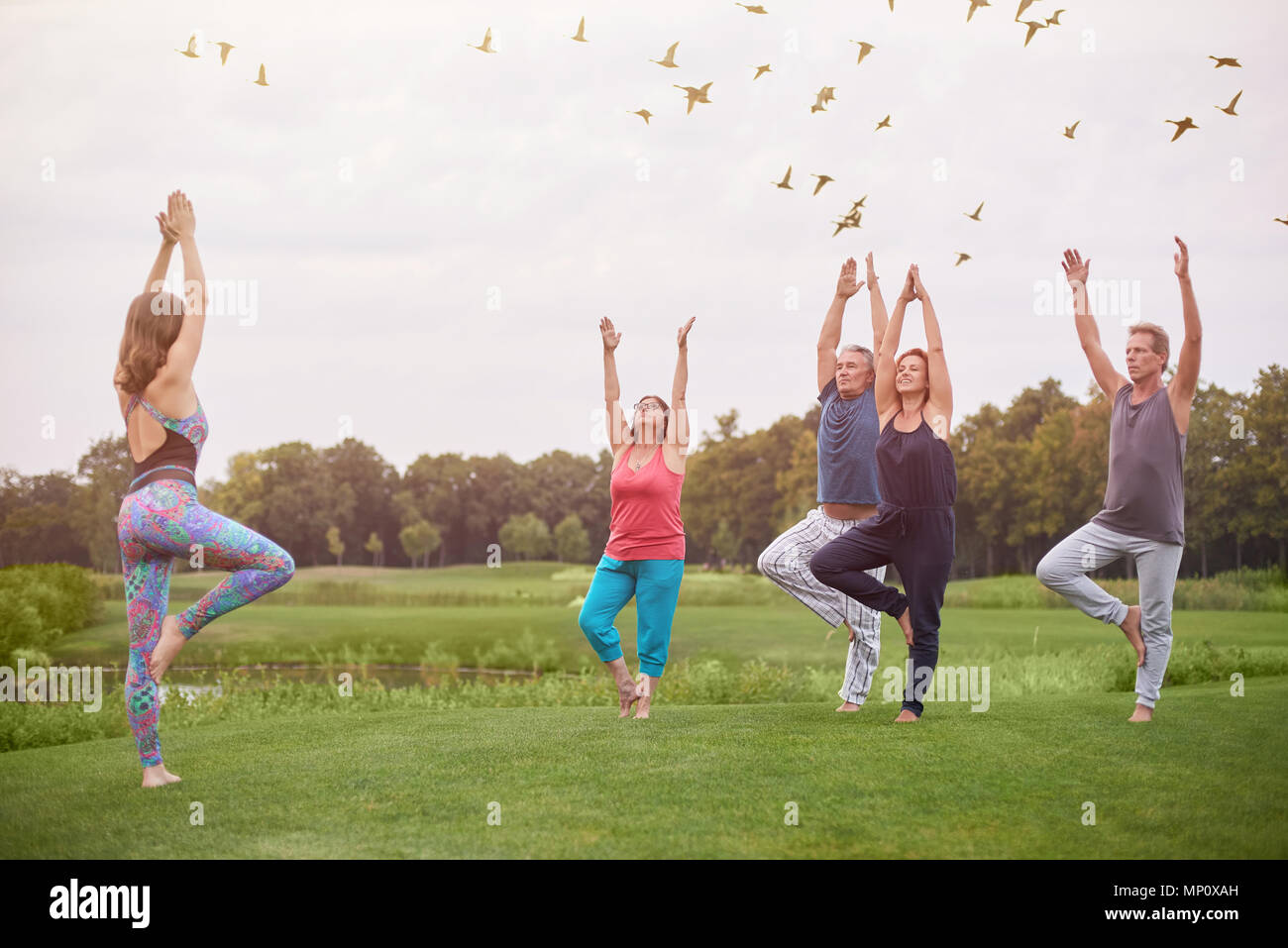 Group Exercise Outside