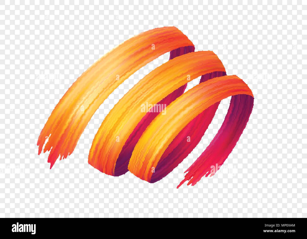 Color brushstroke oil or acrylic paint design element. Vector ...