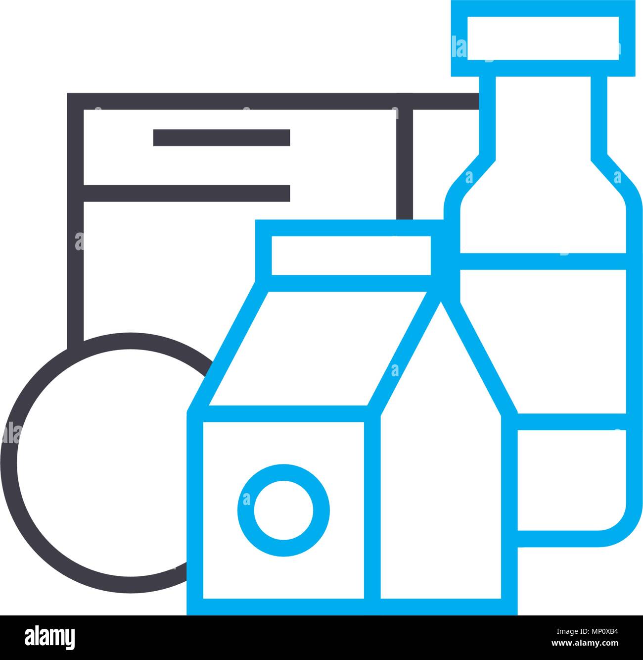 Dairy linear icon concept. Dairy line vector sign, symbol, illustration ...