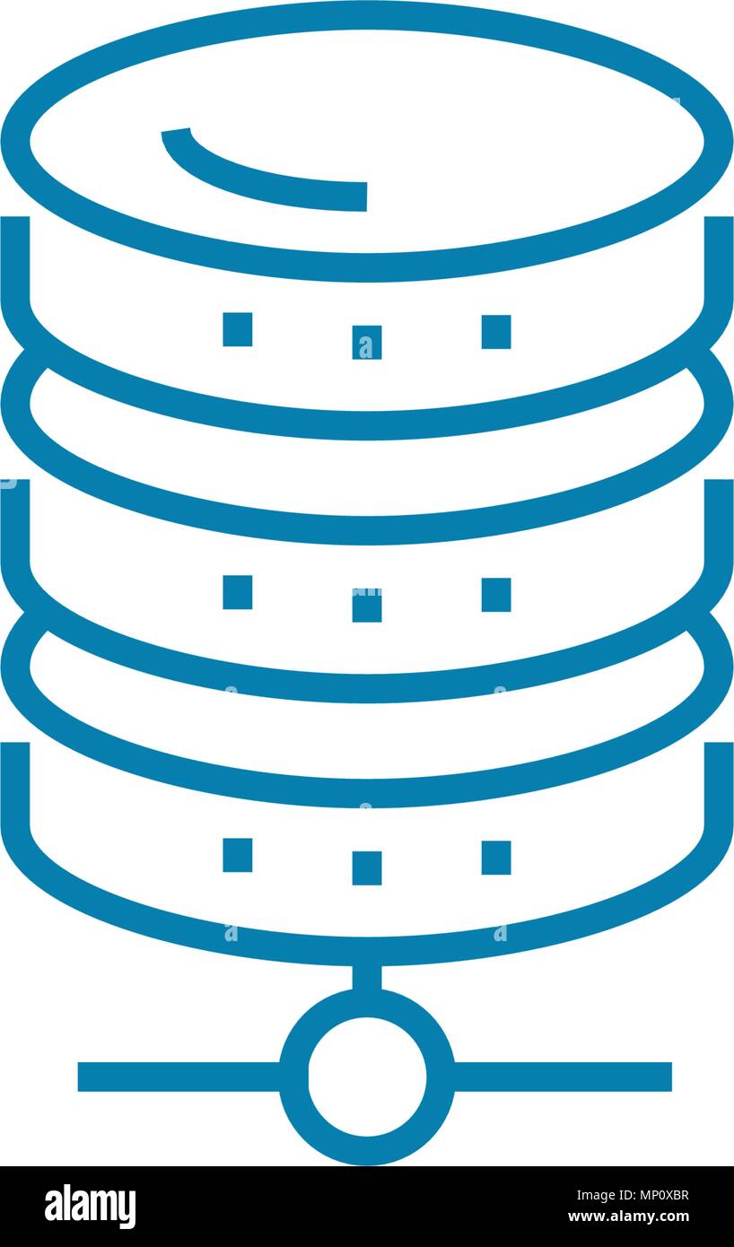 Data packets linear icon concept. Data packets line vector sign, symbol ...