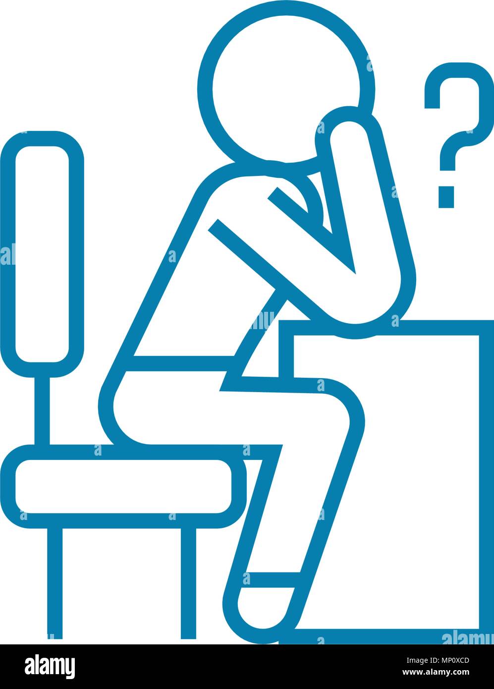 Decision-making linear icon concept. Decision-making line vector sign ...