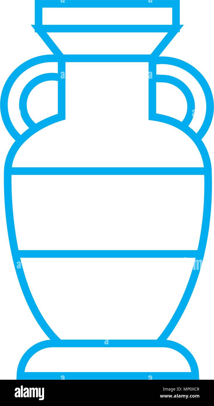 Decorative vase linear icon concept. Decorative vase line vector sign ...