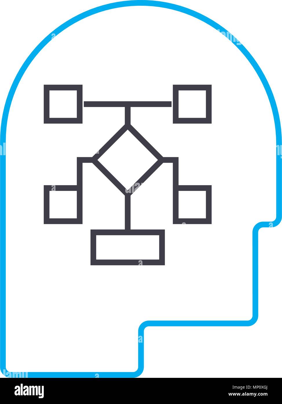 Development of management structure linear icon concept. Development of ...