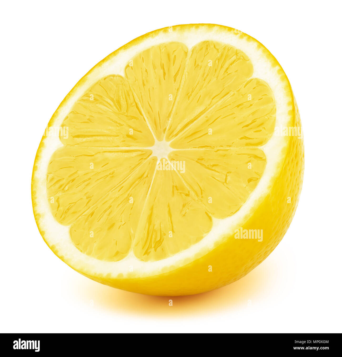 Lemon slice half Cut Out Stock Images & Pictures - Alamy