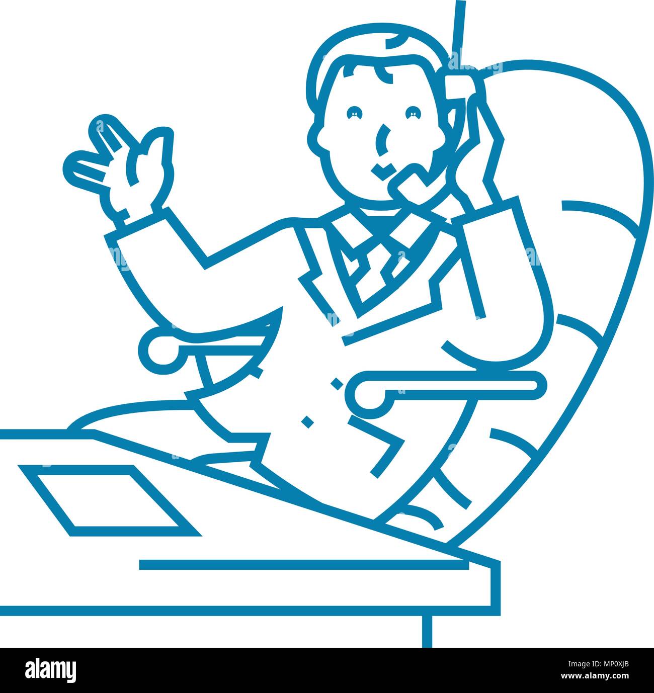 Discussion of an important issue linear icon concept. Discussion of an ...