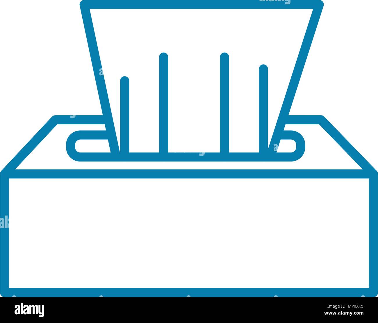 Disinfecting wipes linear icon concept. Disinfecting wipes line vector ...
