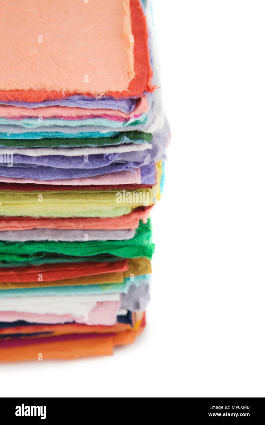 handmade colour paper for art and craft Stock Photo - Alamy