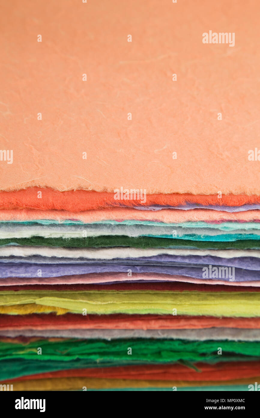 handmade colour paper for art and craft Stock Photo - Alamy