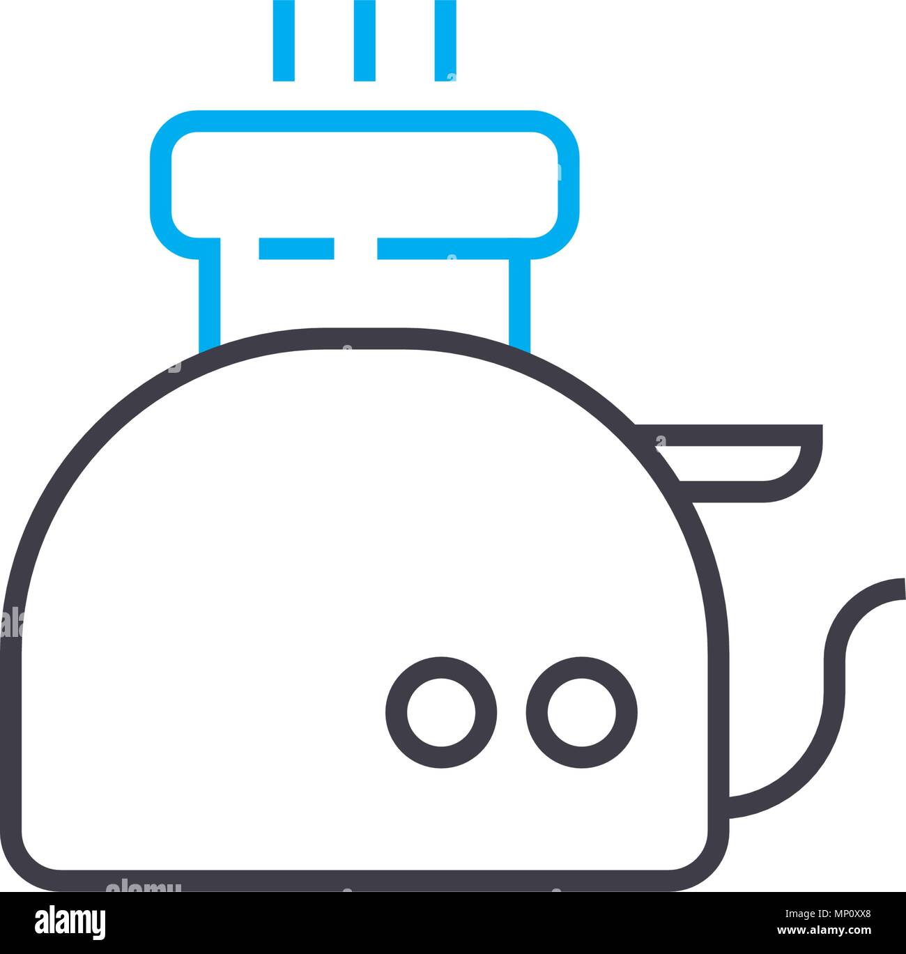Electric kettle linear icon concept. Electric kettle line vector sign ...