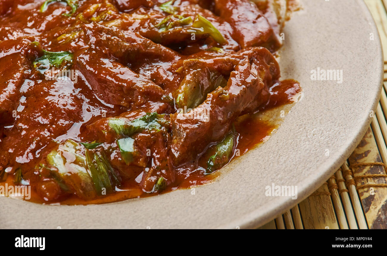 Pichu Potta Kozhi - Shredded Chicken Fry, Indian food Stock Photo - Alamy