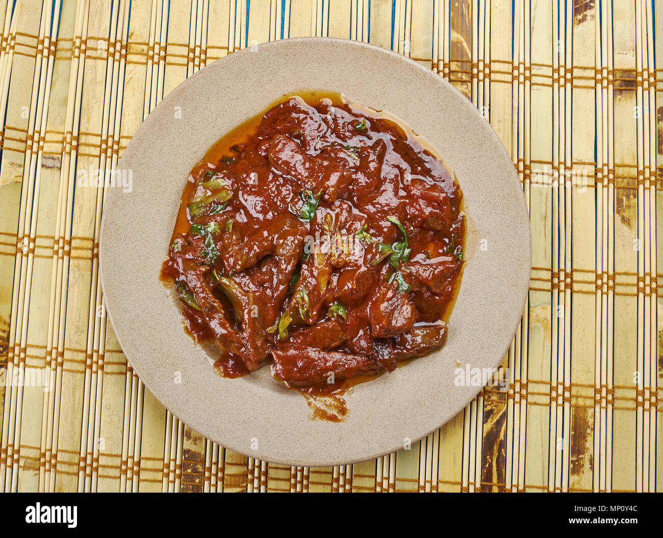 Pichu Potta Kozhi - Shredded Chicken Fry, Indian food Stock Photo - Alamy