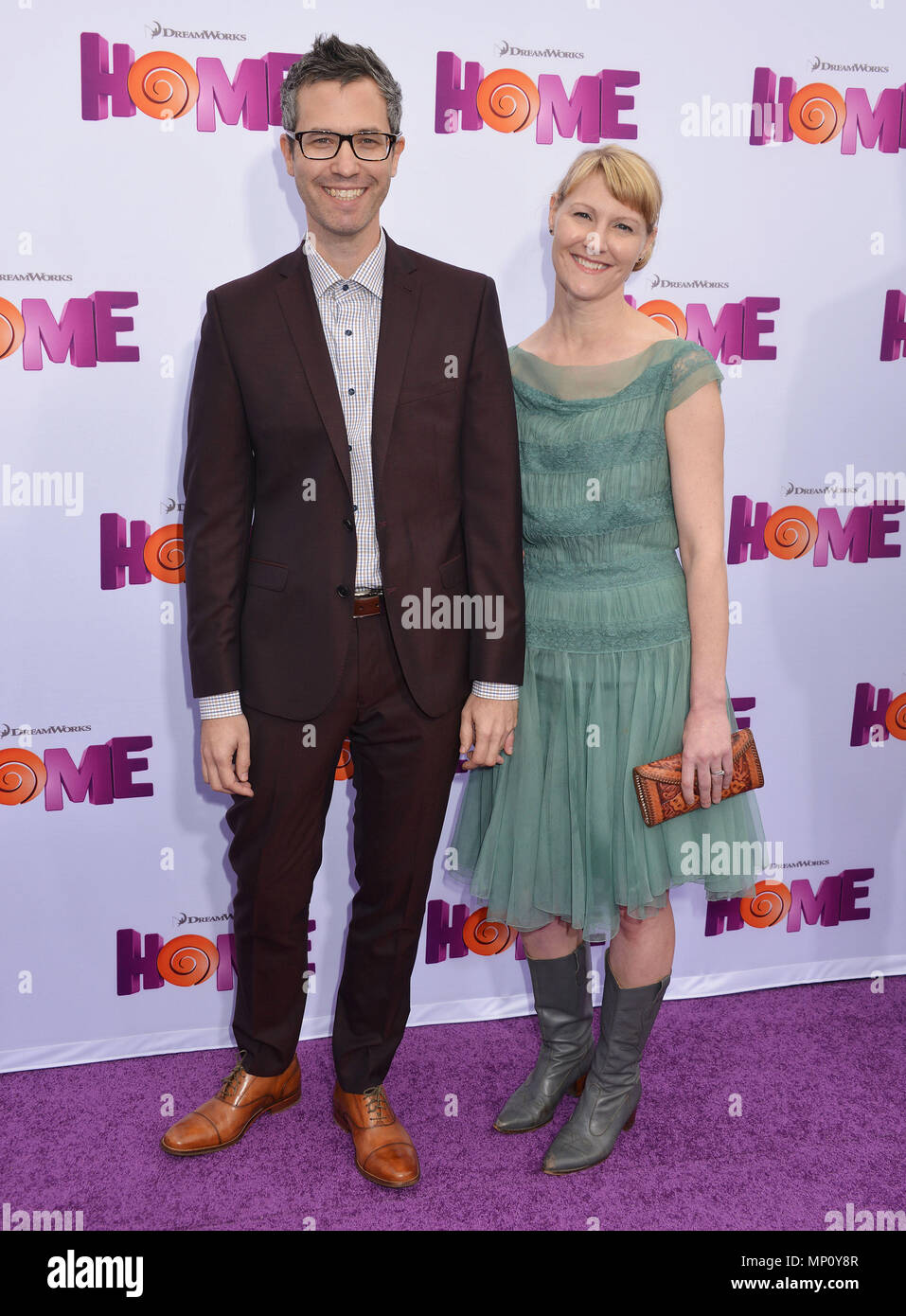 Adam Rex and wife at the Home Premiere at the Regency Village Theatre ...