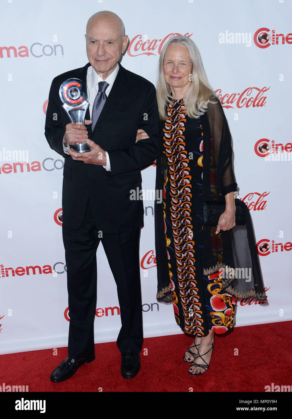 Alan Alda and wife at the 2015 CinemaCon Big Screen Achievement Awards ...