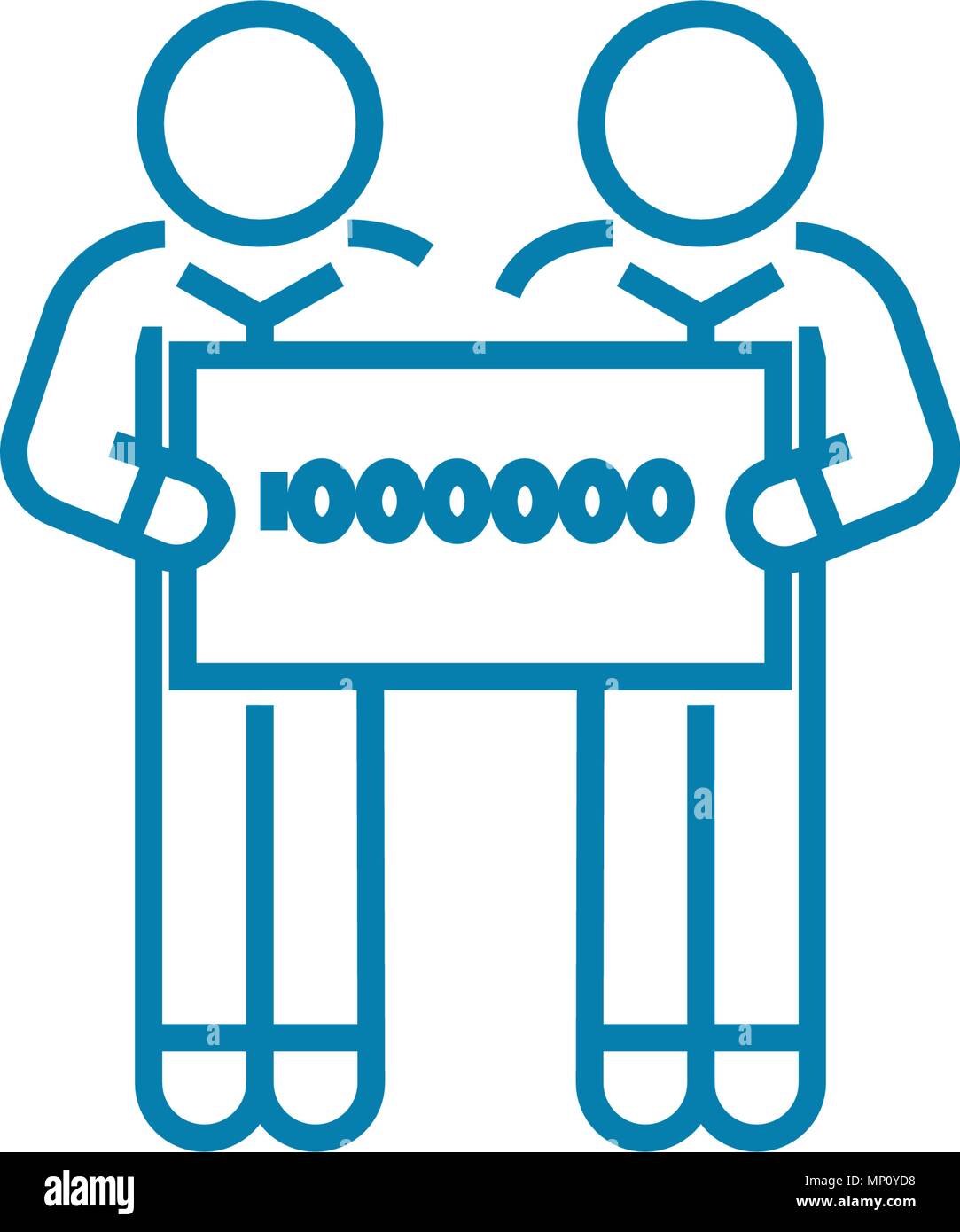 Finance department linear icon concept. Finance department line vector ...