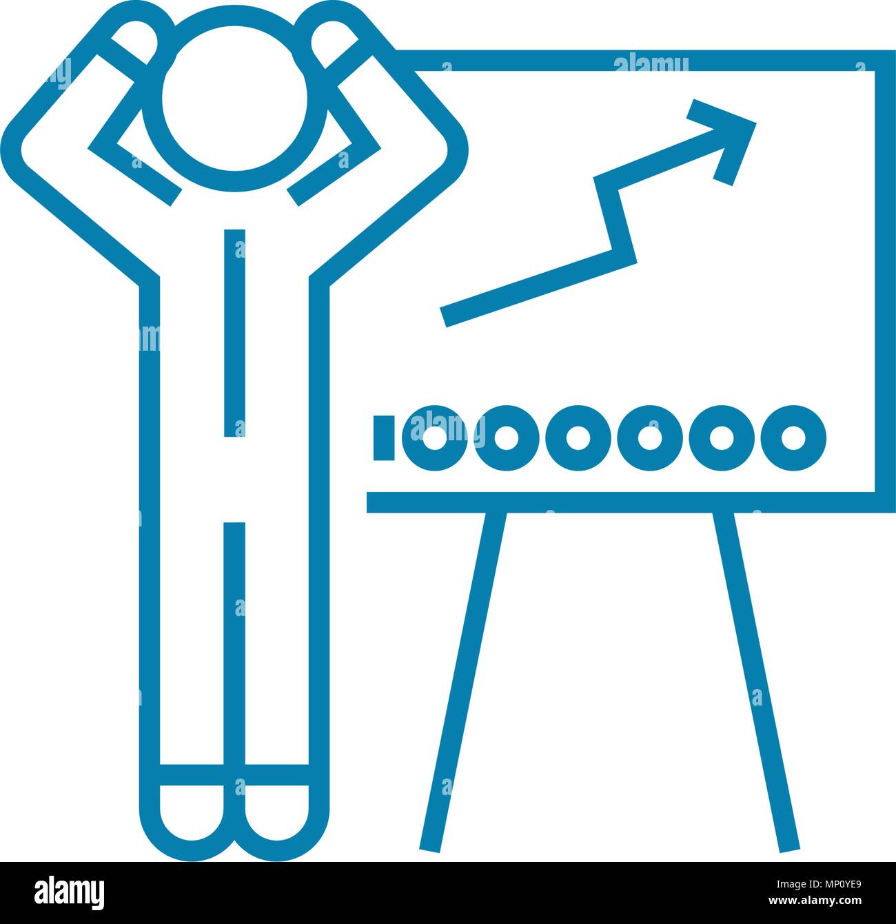 Financial analyst linear icon concept. Financial analyst line vector ... Financial analyst linear icon concept. Financial analyst line vector ...