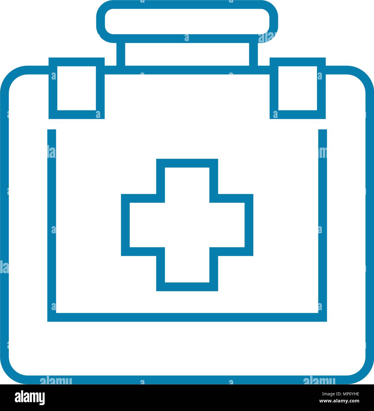 First aid kit linear icon concept. First aid kit line vector sign ...
