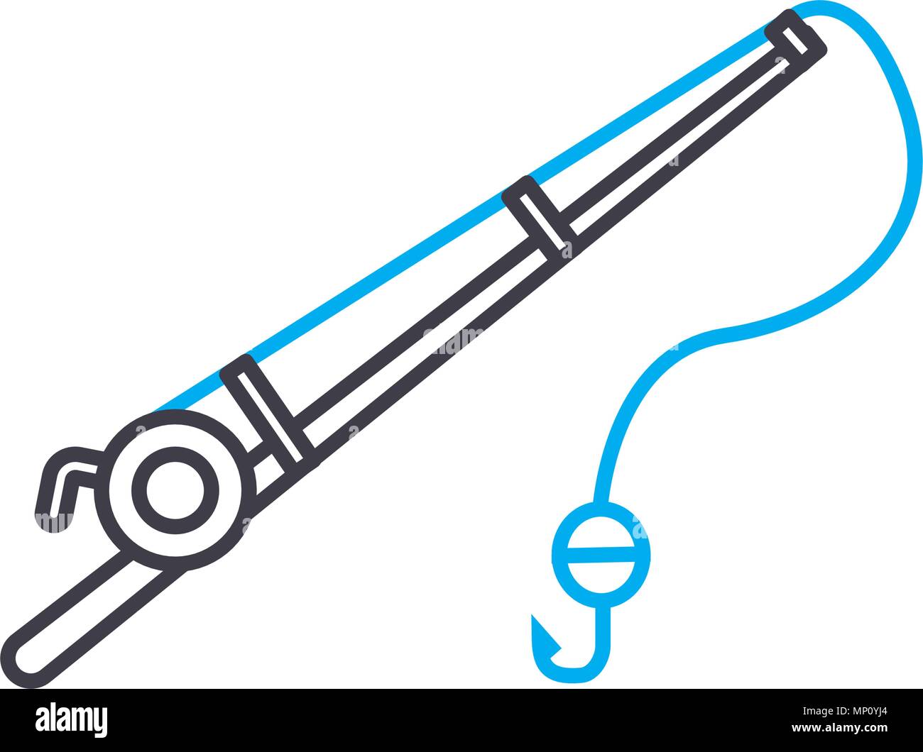 Fishing linear icon concept. Fishing line vector sign, symbol ...