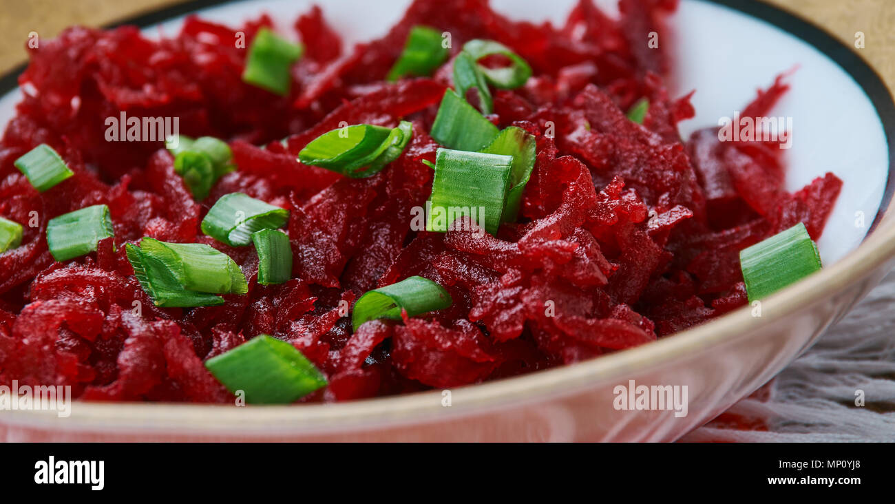 Polish Beet Salad - Surowka z Buraczkow Stock Photo - Alamy