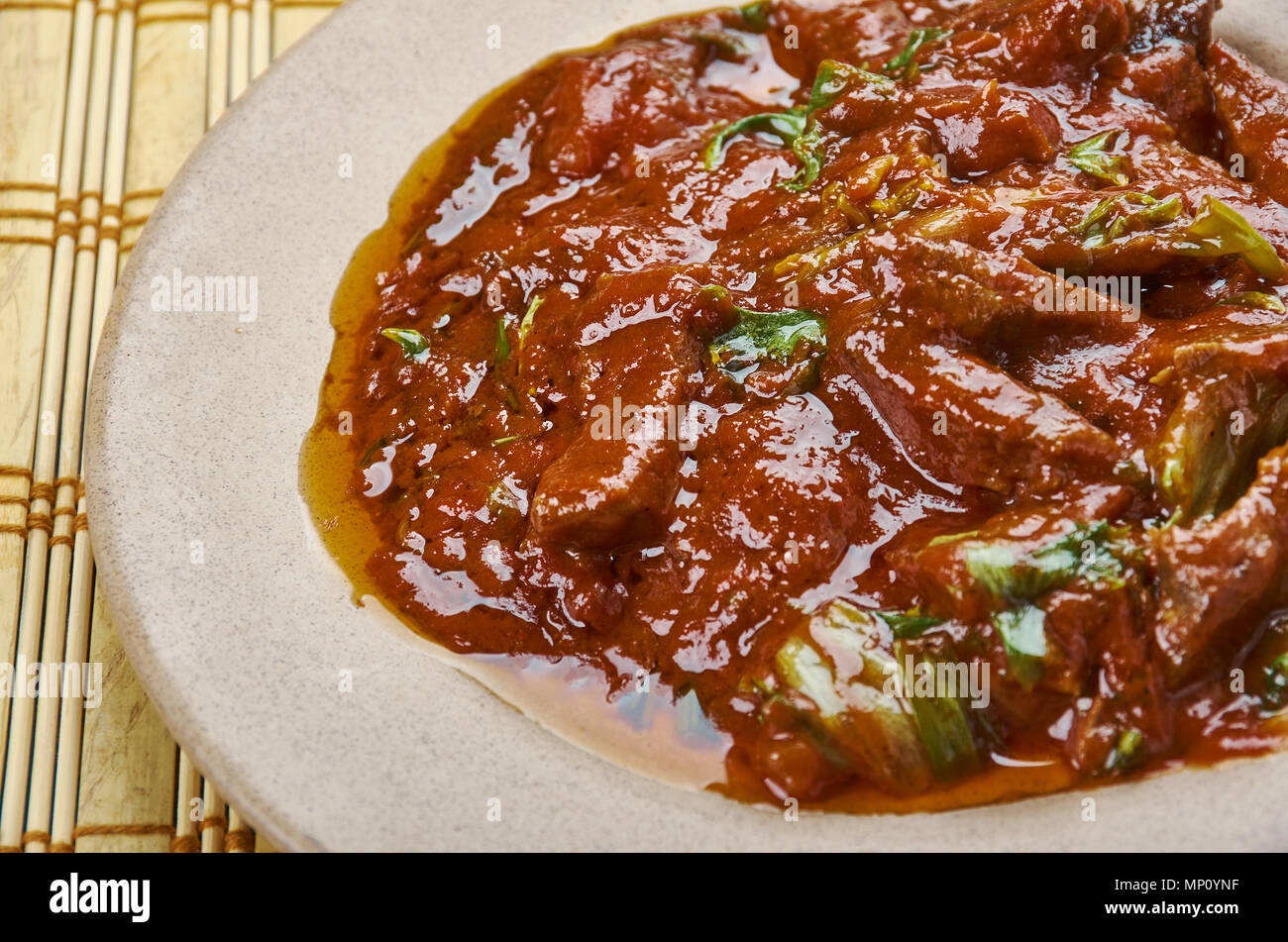 Pichu Potta Kozhi - Shredded Chicken Fry, Indian food Stock Photo - Alamy
