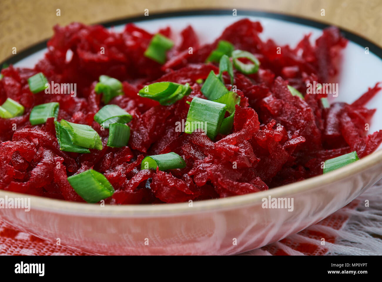 Polish Beet Salad - Surowka z Buraczkow Stock Photo - Alamy