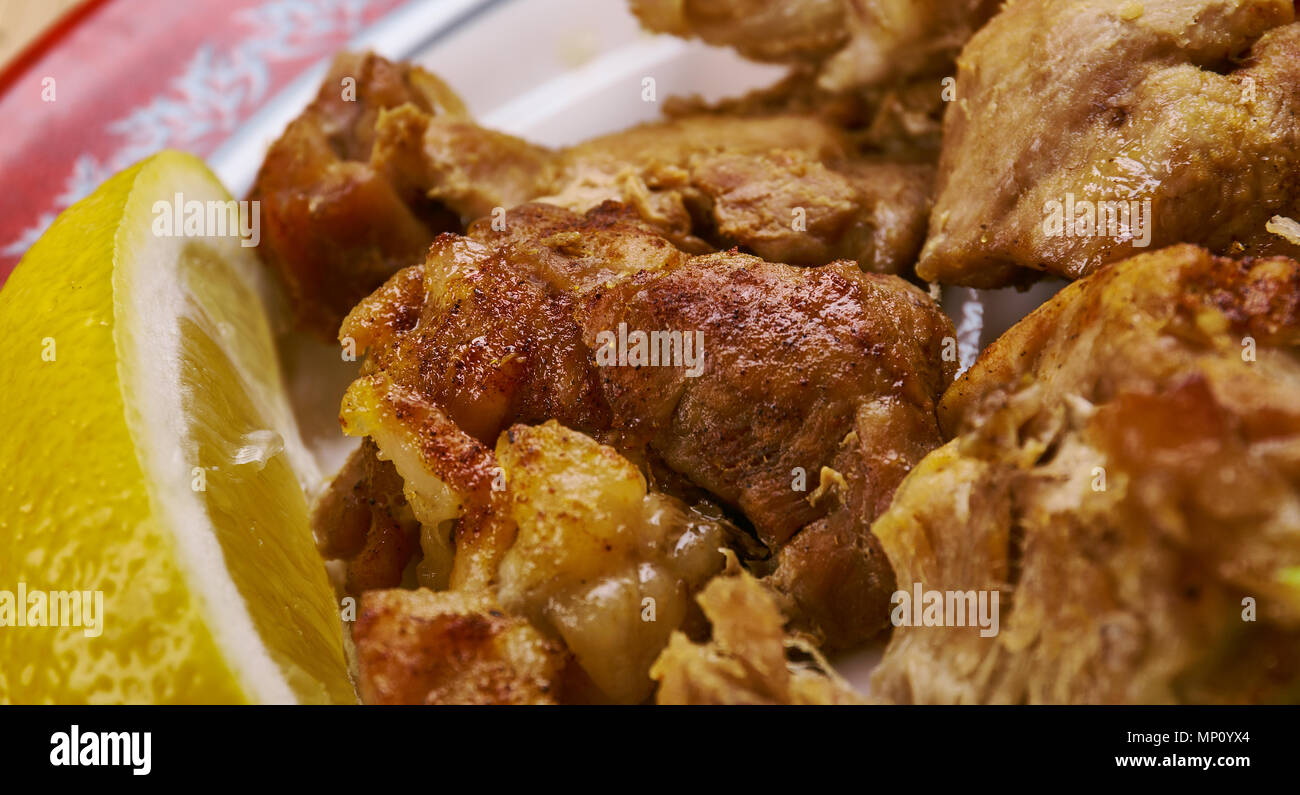 Lechon Asado - Spain pork dish, roasted pig cooked over charcoal Stock ...