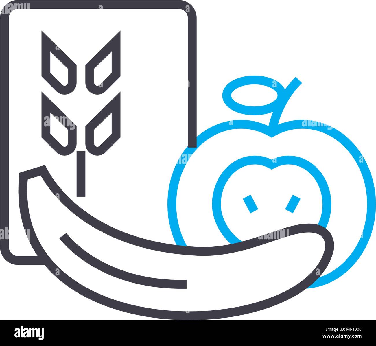 Fruit linear icon concept. Fruit line vector sign, symbol, illustration ...
