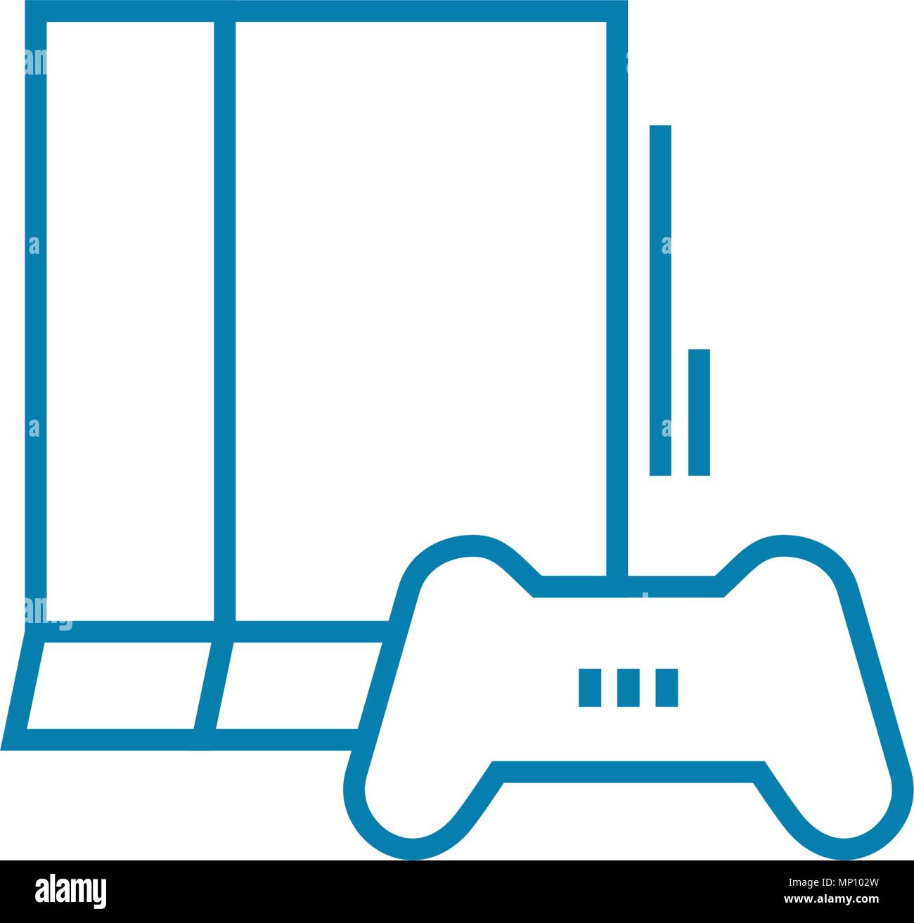 Game console linear icon concept. Game console line vector sign, symbol ...