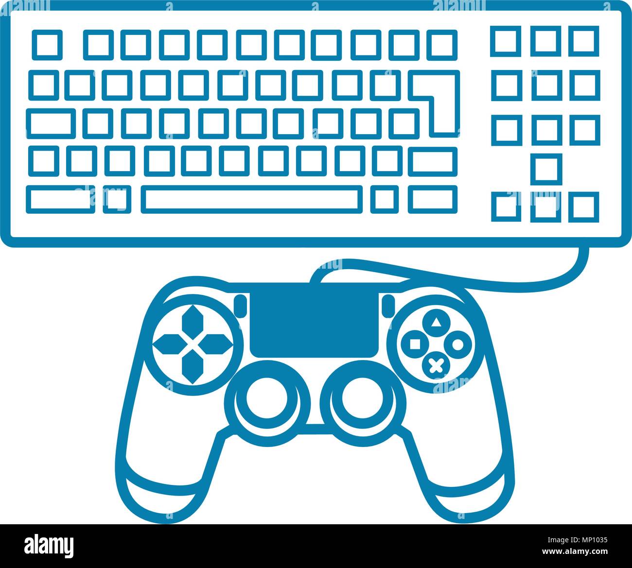 Game controllers linear icon concept. Game controllers line vector sign ...