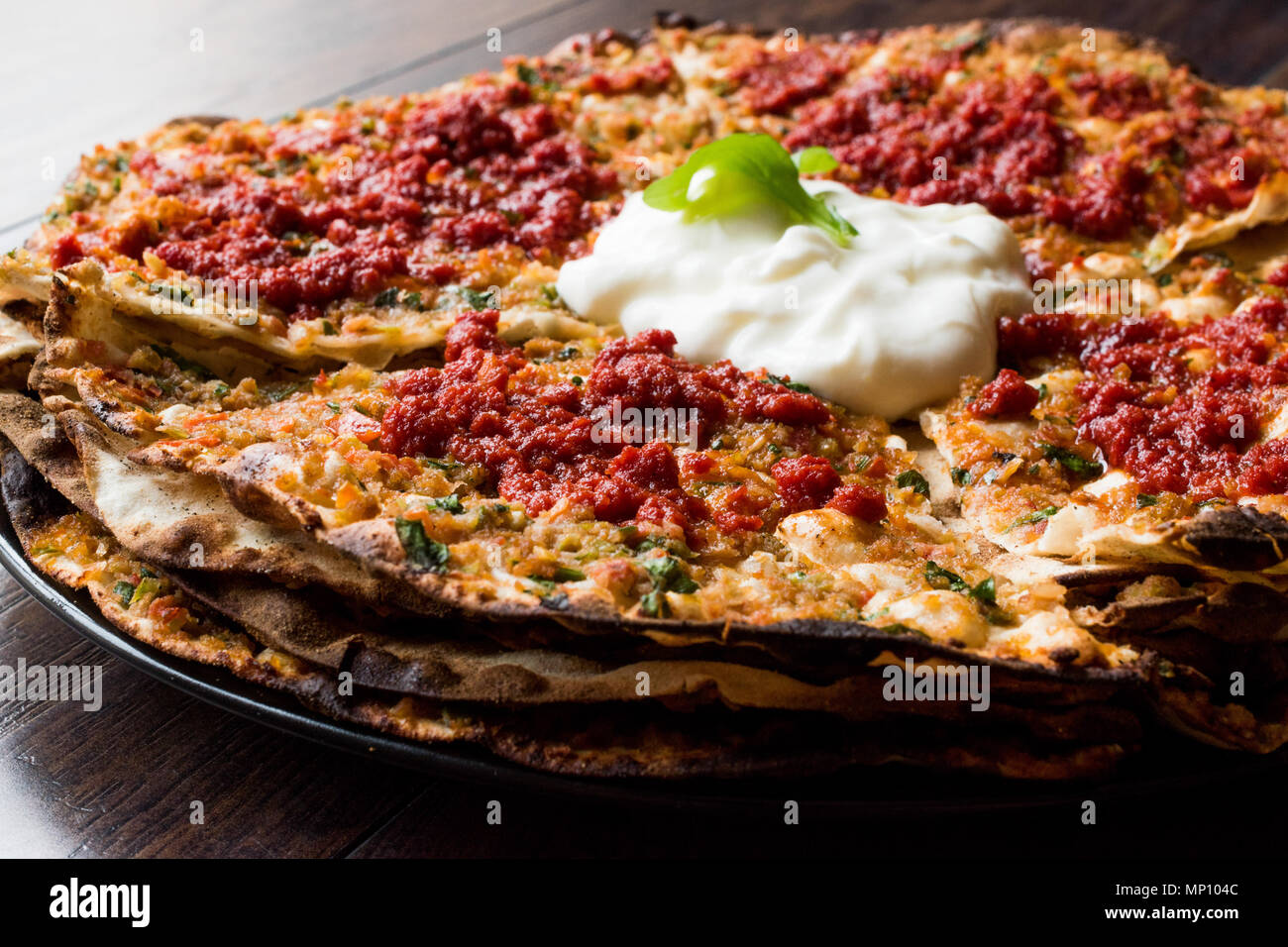 Kayseri Style Layers of Flat Bread with Minced Meat and Yogurt Yaglama ...