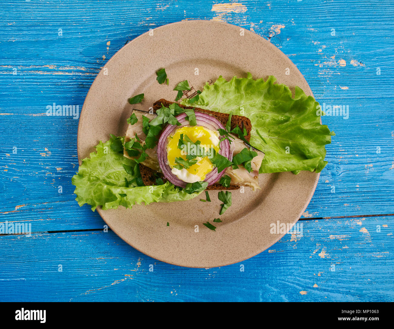 Sol over Gudhjem - Danish dish, an open sandwich with rugbrod, smoked ...