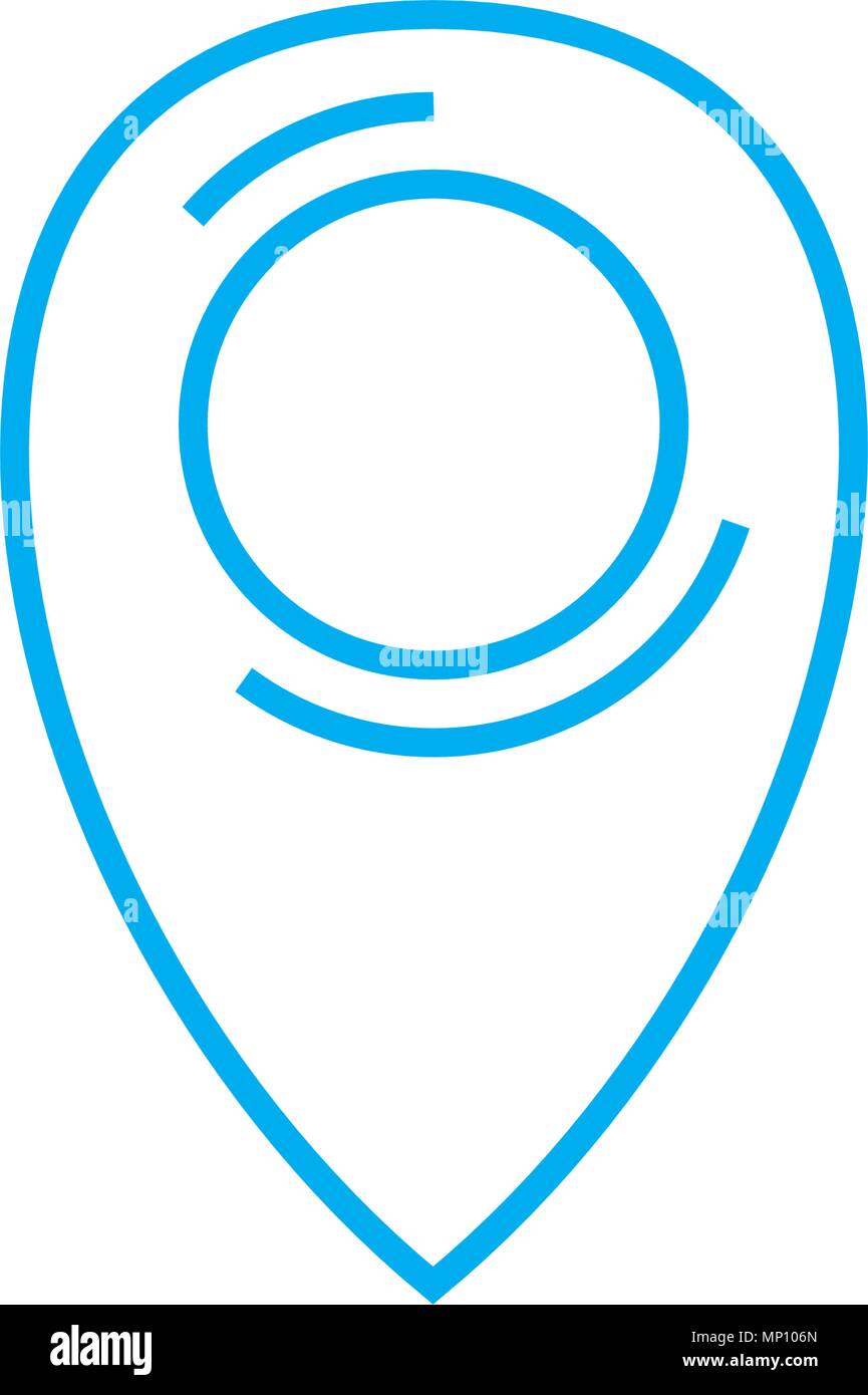 Geolocation linear icon concept. Geolocation line vector sign, symbol ...