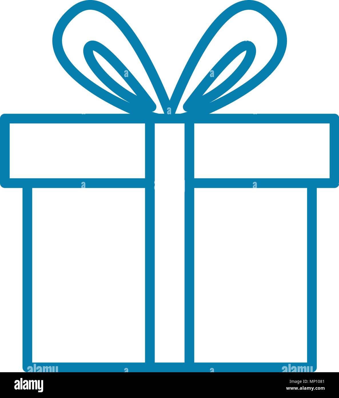 Gift linear icon concept. Gift line vector sign, symbol, illustration ...